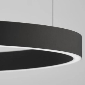 Černé kovové závěsné LED světlo Nova Luce Elowen 80 cm
