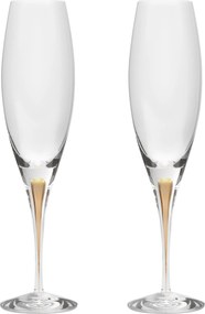 Sklenice na šampaňské Intermezzo 260 ml zlaté 2 ks