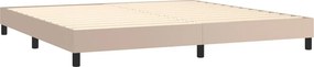 Box spring postel s matrací cappuccino 200 x 200 cm umělá kůže 3141148