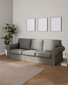 Potah na pohovku IKEA  Ektorp 3-místná, nerozkládací barva šedá látka pletený vzor