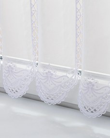 Vitrážková záclona s výšivkou Ornate H. 60 cm na metry