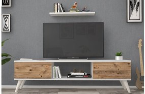 TV stolek v dekoru atlantská borovice-bílá Eda