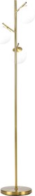 HOMCOM Stojací lampa 40W Stojací lampa s paticí E27 a 3 skleněnými stínidly, do obývacího pokoje, výška 169 cm| Aosom