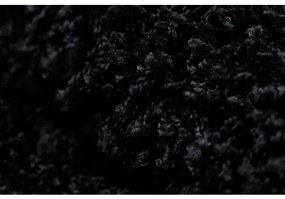 Dywany Luszczow Kusový koberec SOFFI shaggy 5 cm černý Rozměr koberce: 80 x 300 cm