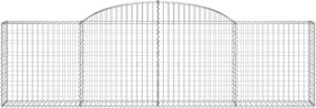Klenuté gabionové koše 13ks 300x30x80/100 cm pozinkované železo 3146514