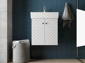 Kingsbath / Lavedo Tessera White 50 koupelnová skříňka s umyvadlem