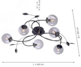 Paul Neuhaus 6737-18 - LED Přisazený lustr WIDOW 6xG9/3W/230V