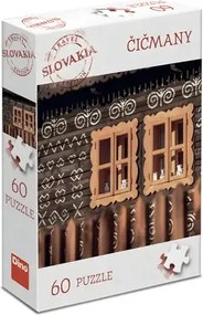 DINO Puzzle Turistická edice Slovensko: Čičmany / 60 dílků / 23,5 × 21