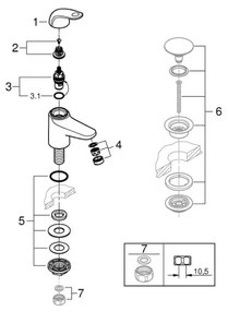 GROHE 20617001 - Stojánkový ventil SWIFT velikost XS lesklý chrom