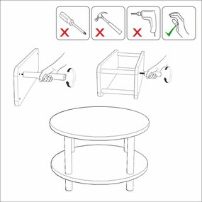 Konferenční stolek Roby Atlantic Pine and Black