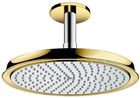Hansgrohe Raindance Classic - Horní sprcha 240 Air 1jet s přívodem od stropu 10 cm, chrom/vzhled zlata 27405090