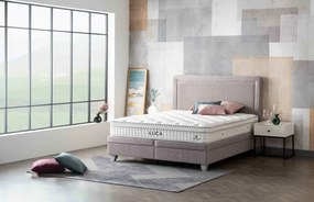 Čalouněná postel LUCA NEW s matrací - šedá 180 × 200 cm
