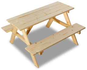 PEPU Dětský zahradní stůl s lavičkami