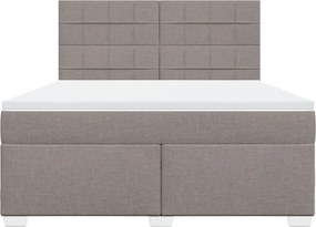Box spring postel s matrací taupe 180x200 cm textil 3290571