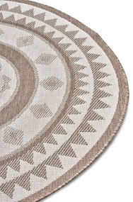 NORTHRUGS - Hanse Home koberce Kusový koberec Twin Supreme 105444 Jamaica Linen kruh – na ven i na doma - 140x140 (průměr) kruh cm