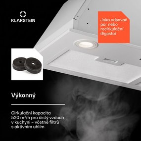 Klarstein Paolo 72, vestavná digestoř, 72 cm, 520 m³/h, LED Touch, A++