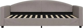 Válenda s matrací taupe 100 x 200 cm textil 3197178