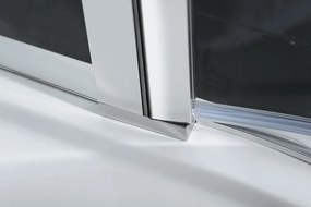 Polysan, ZOOM LINE čtvrtkruhová sprchová zástěna 900x900mm, čiré sklo, levá, ZL2615L