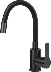 Deante Neo, umyvadlová baterie s flexibilním ramenem h-310, černá matná, DEA-BLU_N24M
