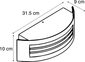 Moderní nástěnné svítidlo ocel nerez IP44 - Sapphire Deluxe
