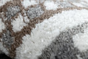 Dywany Łuszczów, Dětský kusový koberec Fun Track cream, 80x150, černobílá, dětský pokoj