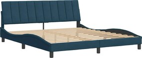 Rám postele bez matrace Hanko tmavě modrý 180x200 cm samet 3207865