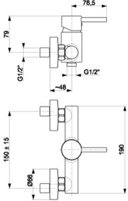 KFA Armatura 5826-010-00 - Sprchová baterie NEDA lesklý chrom