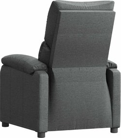 Polohovací křeslo tmavě šedé textil 340178