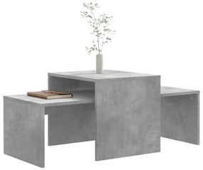 vidaXL Set konferenčních stolků betonově šedý 100x48x40 cm dřevotříska