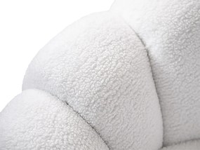 Otočné designové křeslo BLOOM s taburetem, bílá