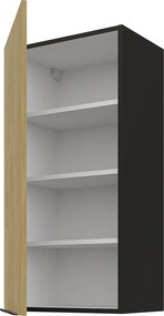 CREMONA cc | horní skříňka 45 G-90 1F policová | 45 cm | VYSOKÁ | černá/cremona