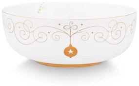 Pip Studio Royal Winter miska Ø 23cm, bílá (Porcelánová miska)