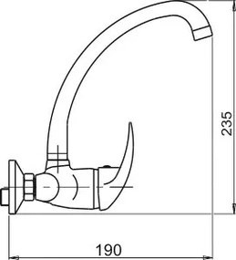 Novaservis Metalia 55 Dřezová umyvadlová baterie 100 mm, chrom, 55034,0