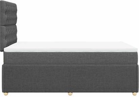 Box spring postel s matrací tmavě šedá 120x200 cm textil 3292031