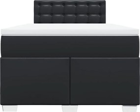 Box spring postel s matrací černá 120x190 cm umělá kůže 3286112