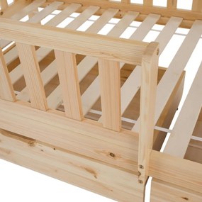 Montessori patrová postel 90x200, přírodní, VENITA TYP 2 Kondela 0000396844