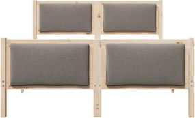 Rám postele s čelo Taupe 160 x 200 cm textil 3394256