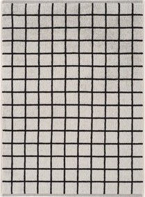 Černý/béžový bavlněný ručník 50x70 cm Grid – Jotex