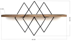 Nástěnná police 36x60 cm smrk