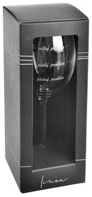 Sklenice na víno s vtipným nápisem PROBLÉM, 450 ml