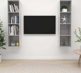 vidaXL Nástěnné TV skříňky 2 ks dřevotříska [3079865] Barva: bílá s vysokým leskem