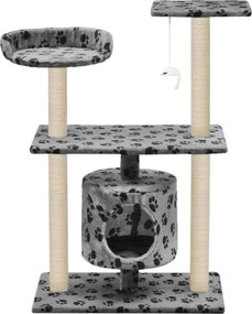 vidaXL Škrabadlo pro kočky se sisalovými sloupky 95 cm [170513] Barva: Šedá