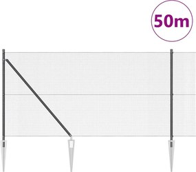 Svařované drátěné ploty s hroty 50 x 1 m Ocel potažená PVC Šedá 3352233