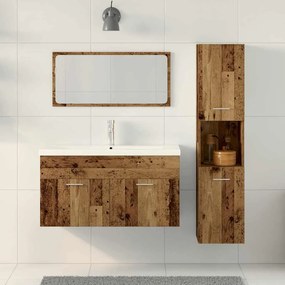 3dílná koupelnová sestava old wood kompozitní dřevo 3328591