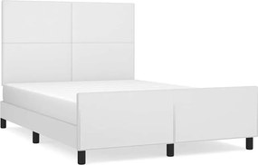 Rám postele s čelem bílý 140x190 cm umělá kůže 3125446