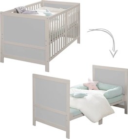 Šedá postýlka s nastavitelnou výškou 70x140 cm Easy Sleep – Roba