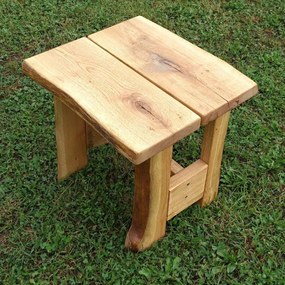 KULHÁNEK Rustikální dubová stolička Odstín nátěru: lazura - ořech