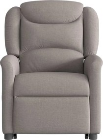 Zvedací masážní polohovací křeslo taupe textil 3303211