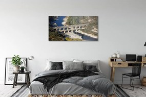 akrylový obraz řeka Řím Akvadukty 125x50 cm