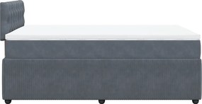 Box spring postel s matrací tmavě šedá 120 x 200 cm samet 3290017